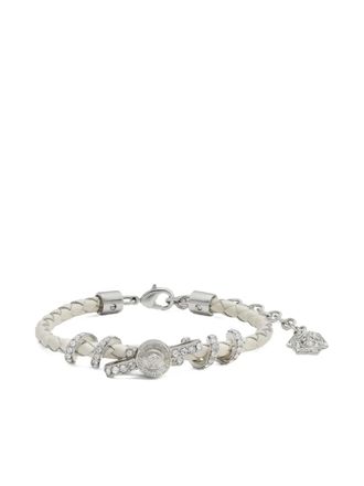 Versace Medusa Armband aus Leder - Silber