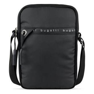 Bugatti Blanc DeLight Schultertasche klein, Umh&auml;ngetasche aus Tarpaulin & Nylon, schwarz