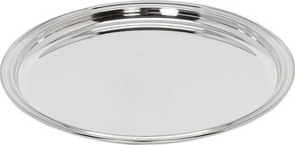 Edzard Serviertablett Pipe, rund, edel versilbert, Durchmesser 22 cm