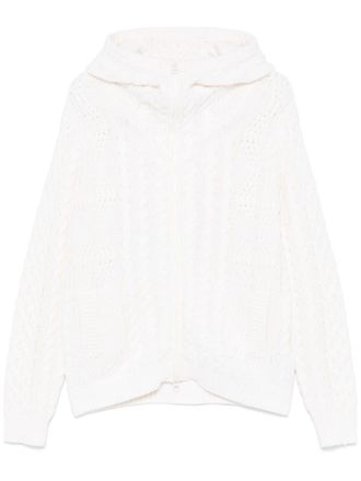 C.P. Company cardigan en maille torsadée - Blanc