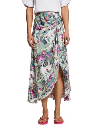 Esprit Damen 063EO1D306 Rock, 267/PALE Khaki 3, 40