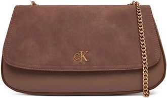 Calvin Klein Handtasche Ck Conv Chain Brushed Medium Bag LV04F3407G Beige