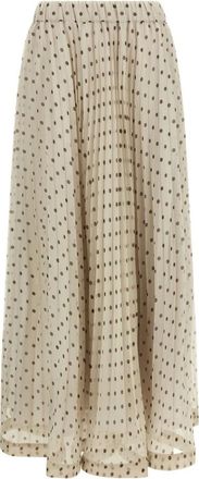 P.A.R.O.S.H. P.a.r.o.s.h., Femme, Jupes, Beige, Taille: 44 FR Long Pallina Skirt