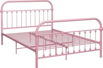 vidaXL Bettgestell Rosa Metall 120x200 cm Vidaxl
