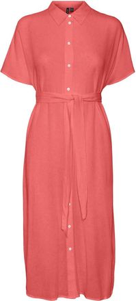 Vero Moda Damen Vmmenny Calf Shirt Dress WVN Ga Kleid, Georgia Peach, XS EU
