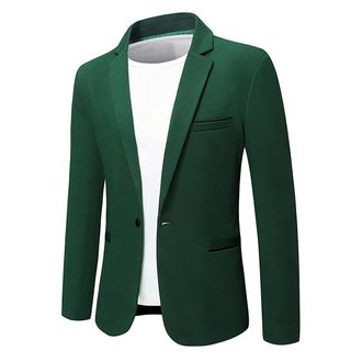 AlltheMen Herren Sakko Sportlich Modern Stretch Blazer M&auml;nner Slim Fit Freizeit Jackett Business Anzugjacke Gr&uuml;n 3XL