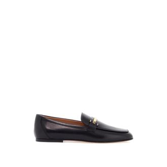 Tod's Schwarze Kalbsleder-Loafer mit Metallband - - Shoes - Damen - Schwarzk - 40 EU