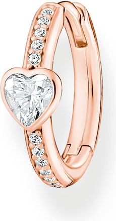 Thomas Sabo Thomas Sabo Einzel Creole mit Herz und wei&szlig;e Steine vergoldetes Silber CR692-416-14