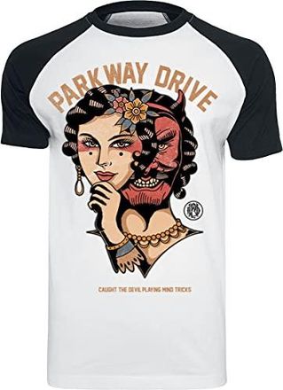 Parkway Drive Devil Tricks Homme T-Shirt Manches Courtes Noir/Blanc L