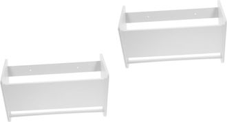 Pretyzoom 2 Stck Wandmontierter Schuhhalter Weiß Ultra Dünnes Punchfreies Schuhregal für Bad und Schlafzimmer Wasserdurchlässiges Design Langlebiges Umweltfreun