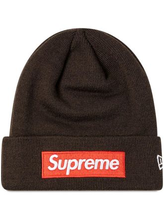 SUPREME x New Era bonnet à logo Box - Marron