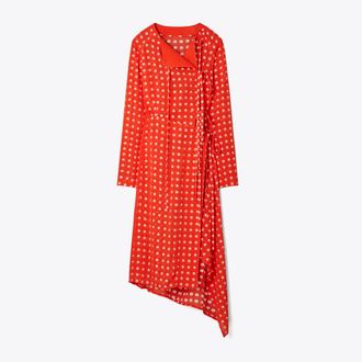 Tory Burch Damen Jacquardkleid in Wickeloptik