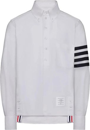 Thom Browne Homme, Chemises, Blanc, Taille: M Chemise Oxford 4-Bar