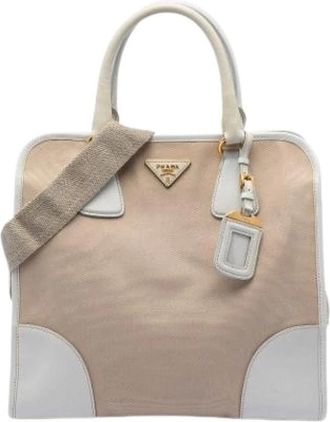 Prada Satchel Vintage Pre-owned - Femme - Pre-owned - Beige - Taille: ONE Size
