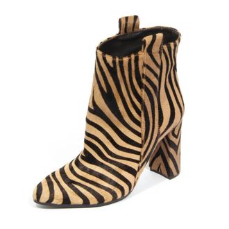 Via Roma 15 Zebra-Print Stiefeletten - - Shoes - Damen - Beige - 38 EU