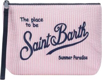 MC2 Saint Barth Femme, Sacs, Rose, Taille: ONE Size Aline Seersucker Stripes