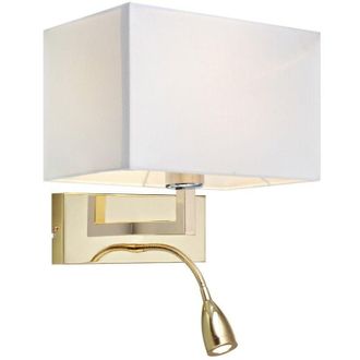 Marksl&ouml;jd Savoy - 2 Licht Innenwandleuchte Messing mit Leselampe, E27 - Markslojd