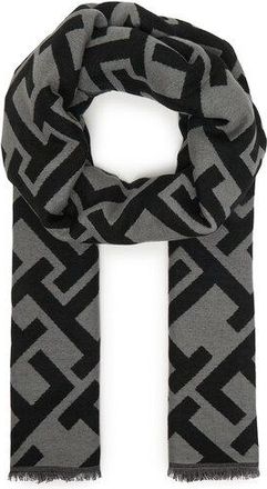 Tommy Hilfiger Schal Th Monogram Heavy Scarf AW0AW18051 Schwarz