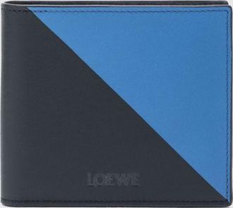 Loewe Zweifarbige Bifold-Brieftasche Flag-D aus Kalbsleder