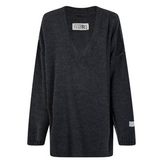 Maison Margiela V-neck Strickware - - Knitwear - Damen - Grau - M