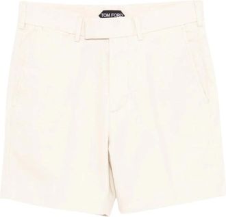 Tom Ford Homme, Shorts, Beige, Taille: W32 Brushed Cotton Drill Tailored Shorts