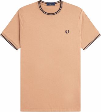 Fred Perry Softes T-Shirt mit Logo-Stickerei und Kontrastb&uuml;ndchen in