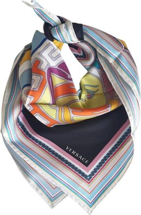 Versace Femme, Accessoires, Multicolore, Taille: ONE Size Foulard en soie