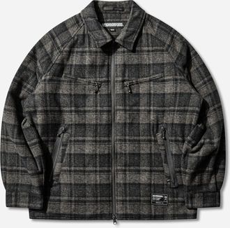 Neighborhood Men s Check Zip Jacket Black