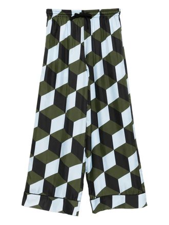 Cynthia Rowley pantalon &agrave; imprim&eacute; g&eacute;om&eacute;trique - Bleu