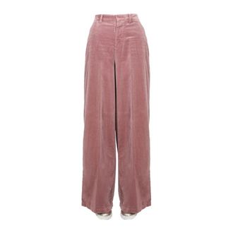 Dsquared2 Velvet Wide-Leg Pants - - Trousers - Damen - Rosa - M