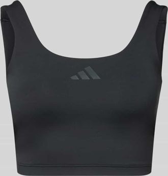 adidas Crop Top mit Label-Print