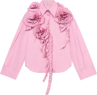 Blumarine Rose-embellished Shirt