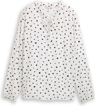 Tom Tailor Langarmbluse Blusen & Shirts Bluse mit Punktmuster