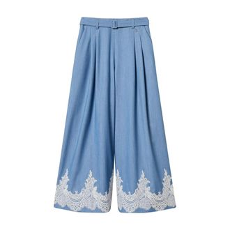 Twin-Set Actitude, Damen, Hosen, Blau, MGr&ouml;&szlig;e