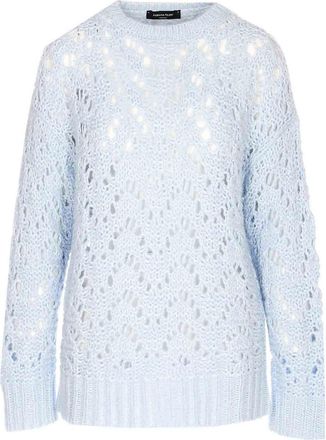 Fabiana Filippi Pull Col Rond - Bleu