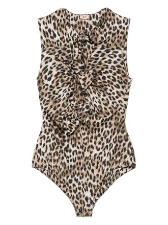 N&deg;21 maillot de bain &agrave; imprim&eacute; l&eacute;opard - Tons neutres