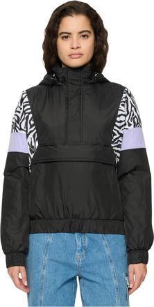 Urban Classics Damen Jacke, Obermaterial: 100 Prozent Polyamid (Nylon) Futter, Black/Zebra, M
