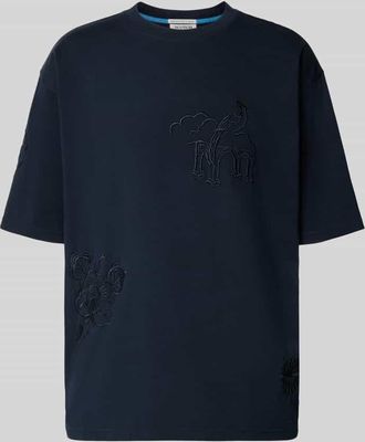 Scotch & Soda T-Shirt mit Stitchings und Rundhalsausschnitt