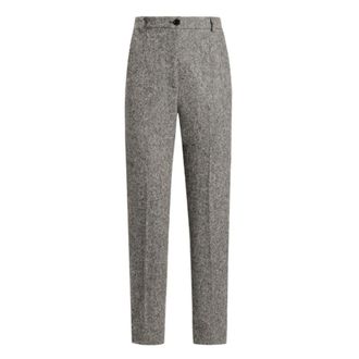 Dolce & Gabbana Graue Tweed High Waist Hose - - Trousers - Damen - Grau - 2XL