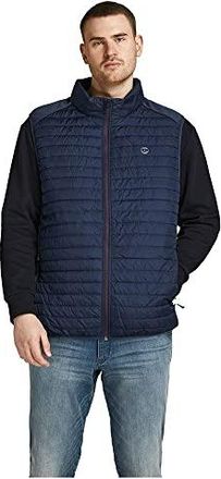 Jack & Jones Jack & Jones Vestes dextérieur à col multi bodywarmer pour homme, Bleu marine vif, 7XL