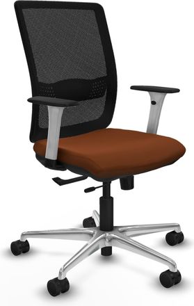 Piqueras y Crespo Drehbarer Hochstuhl mit Haches-Rollen mit wei&szlig;en und schwarzen Armlehnen, h&ouml;henverstellbare Lendenwirbelst&uuml;tze, ausgestattet mit Syncro/Traslack und i