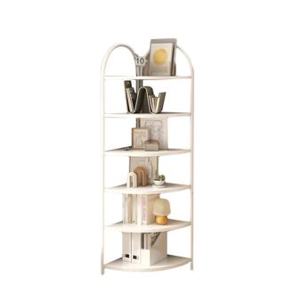 Generic 6-stufiges Eck-B&uuml;cherregal, B&uuml;cherregal, schmales Ausstellungsregal, zur Aufbewahrung von B&uuml;chern, Comics, Dekorationsgegenst&auml;nden, geeignet for Zuhau