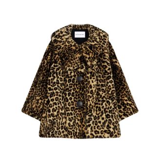 Givenchy Kurzmantel aus Leoparden-Effekt-Kunstpelz - - Jackets - Damen - Mehrfarbig - XS