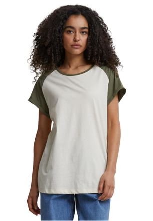 Urban Classics Damen Ladies Contrast Raglan Tee whitesand+Olive, M