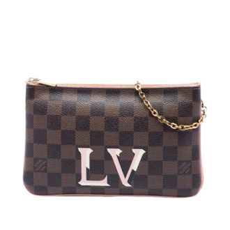 Louis Vuitton Pochette Double Zip doccasion - Femme - Pre-owned - Brun - Taille: ONE Size