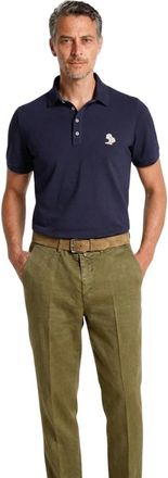 Mason's Homme, Tops, Bleu, Taille: M Polo Leopardi