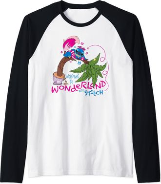 Disney 100 Stitch in Costume Cheshire Cat Wonderland Welcome Raglan
