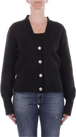 Blugirl Femme, Pulls, Noir, Taille: 42 FR Maglia Cardigan