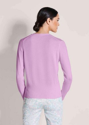 Madeleine Strickjacke Eleganter Viskose-Cardigan mit Knopfleiste Jacke im schlanken Schnitt mit V-Ausschnitt, Rippenb&uuml;ndchen