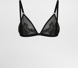 Dolce & Gabbana Soft-cup-triangel-bh Aus Spitze Und T&uuml;ll - Frau Unterw&auml;sche Schwarz 2